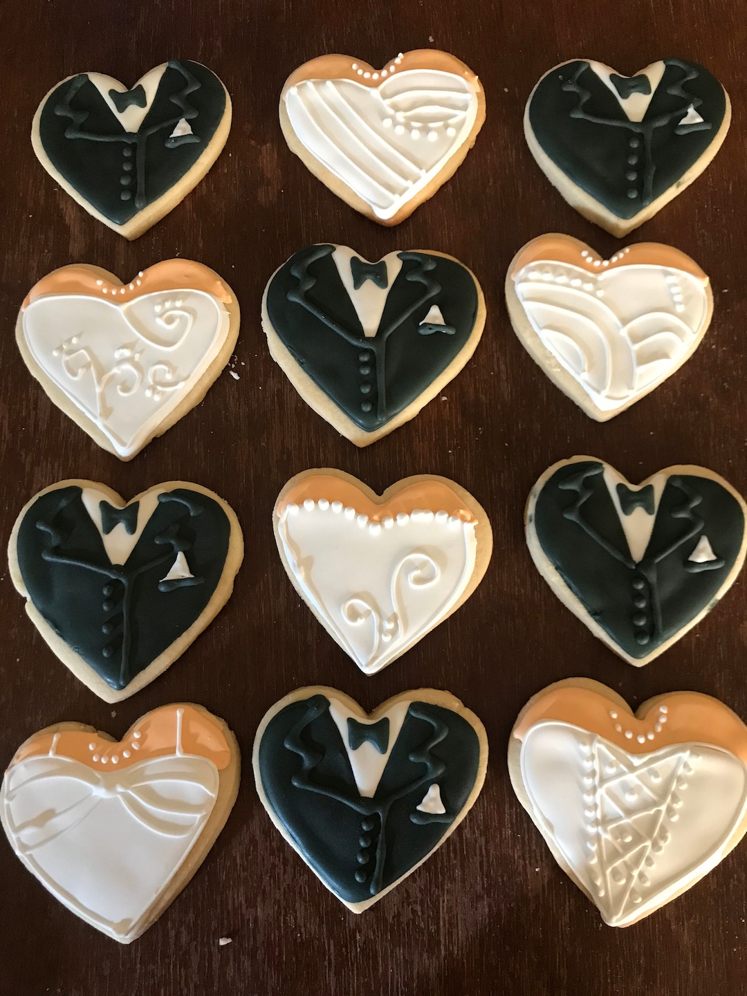 Bride and Groom Sugar Cookies 1dzn - Etsy