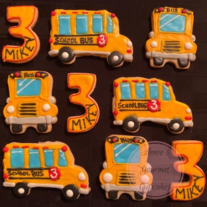 School Bus Sugar Cookies 1dzn - Etsy