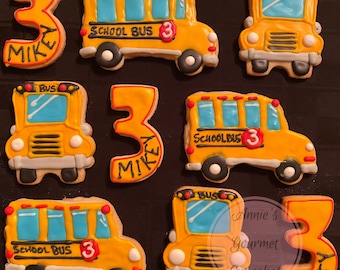 School Bus Sugar Cookies Worlds Best Bus Driver - Etsy