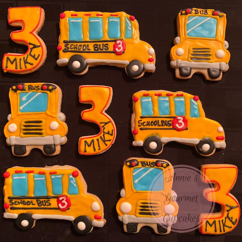 School Bus Sugar Cookies 1dzn - Etsy