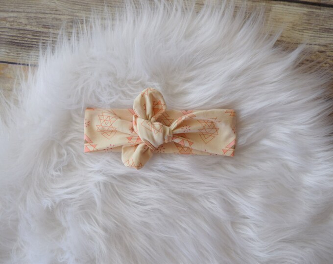 Pink Triangle Headband. Triangle Knot Headband.pink Triangle, Knot ...