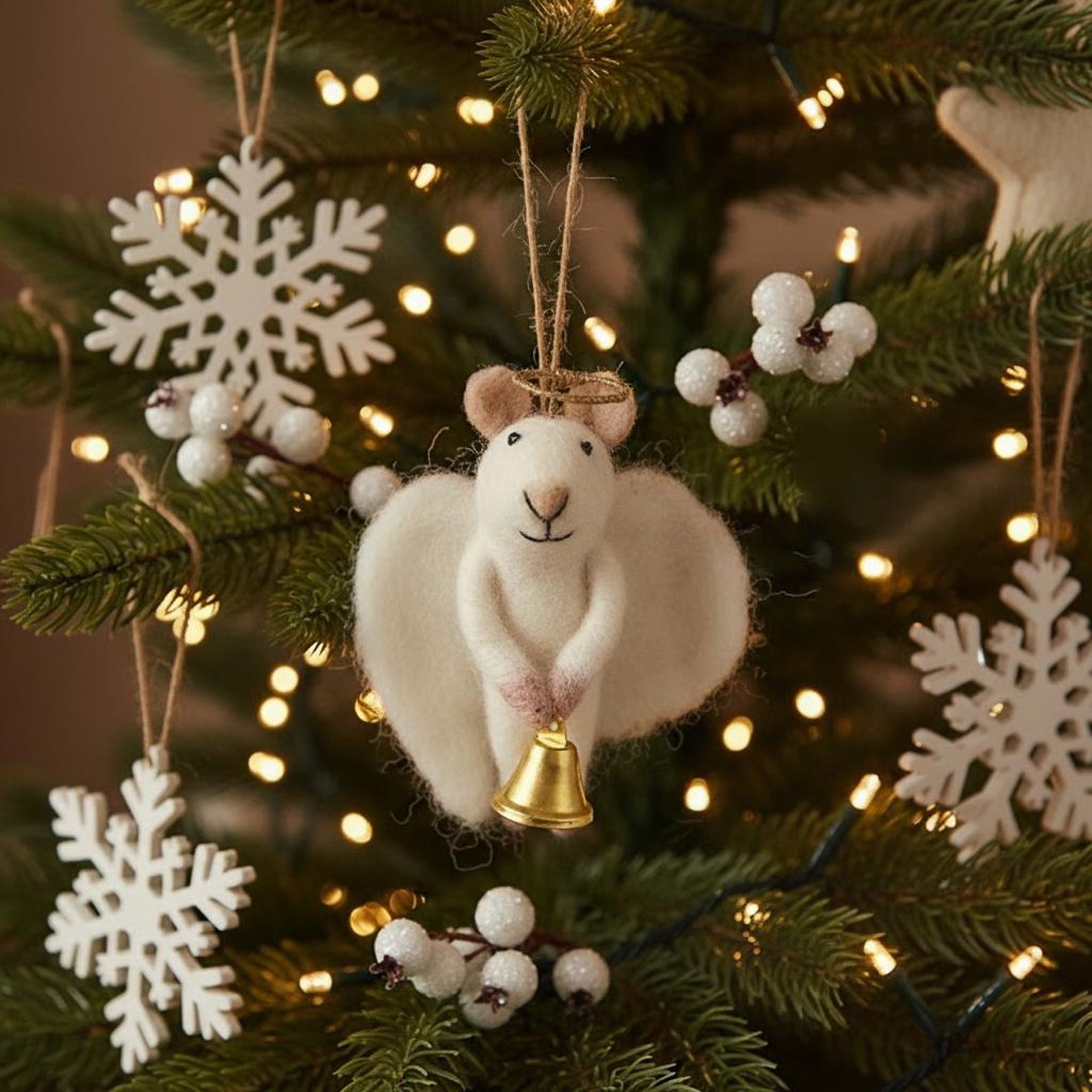Angelica Mouse Angel Mouse: Needle Felted Handmade Wool Christmas ...
