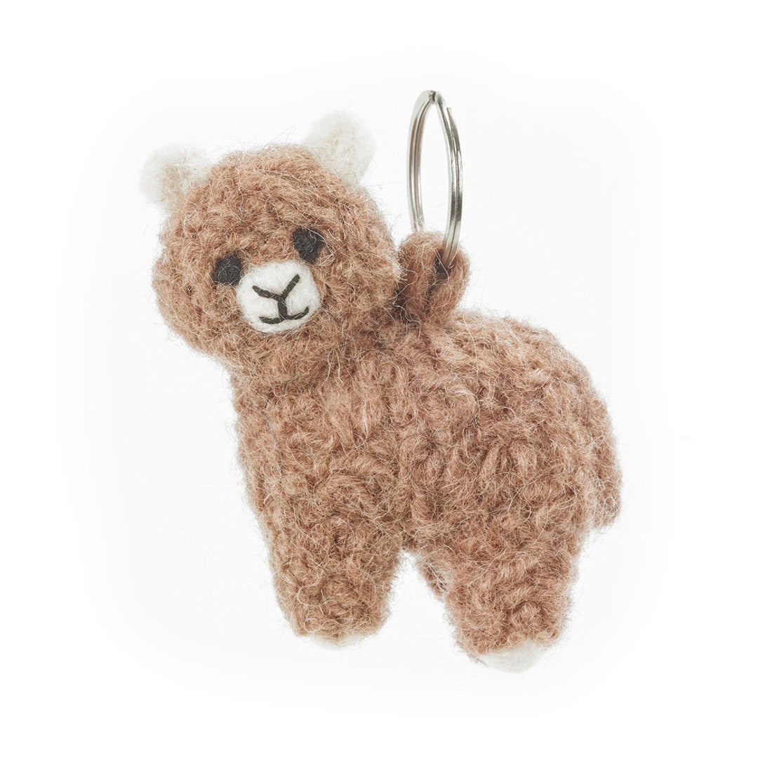 Alpaca Keyring - Needle Felt - Handmade - Biodegradble - Sustainable ...