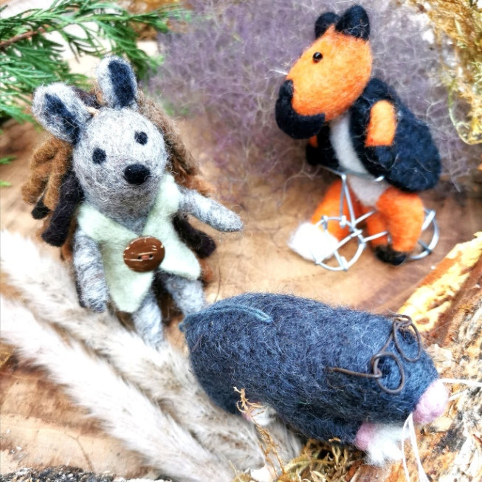 Hanging Mole With Specs Woodland Biodegradable Eco - Etsy UK