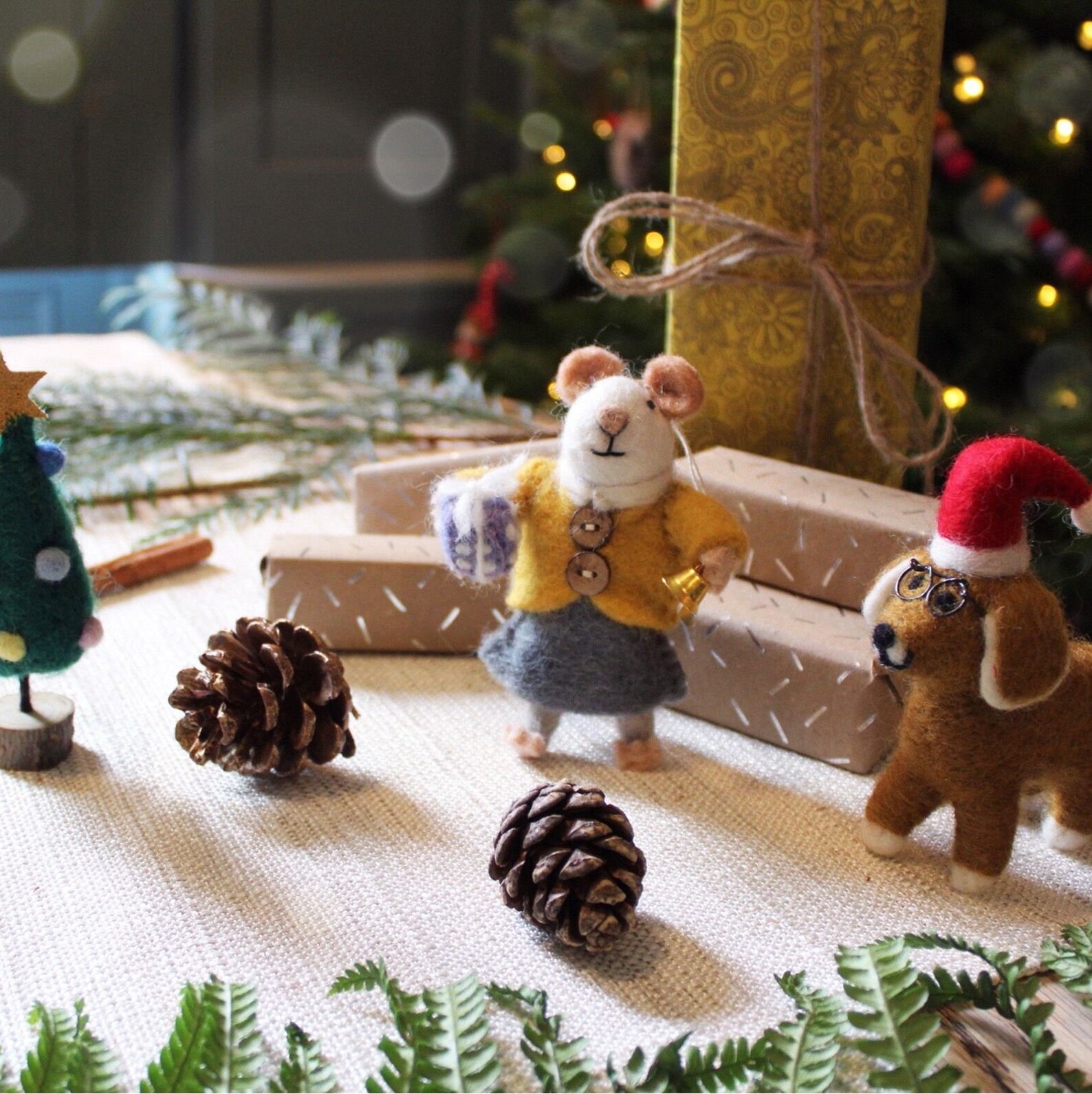 Hanging Agnes Mouse Woodland Needle Felt Felt Mice - Etsy