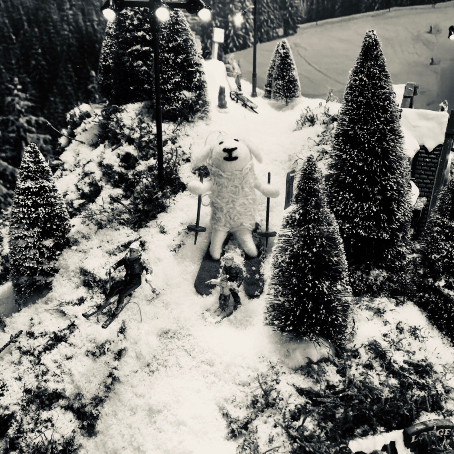 Skiing Sheep Lamb Needle Felted Animal Felt Animal - Etsy