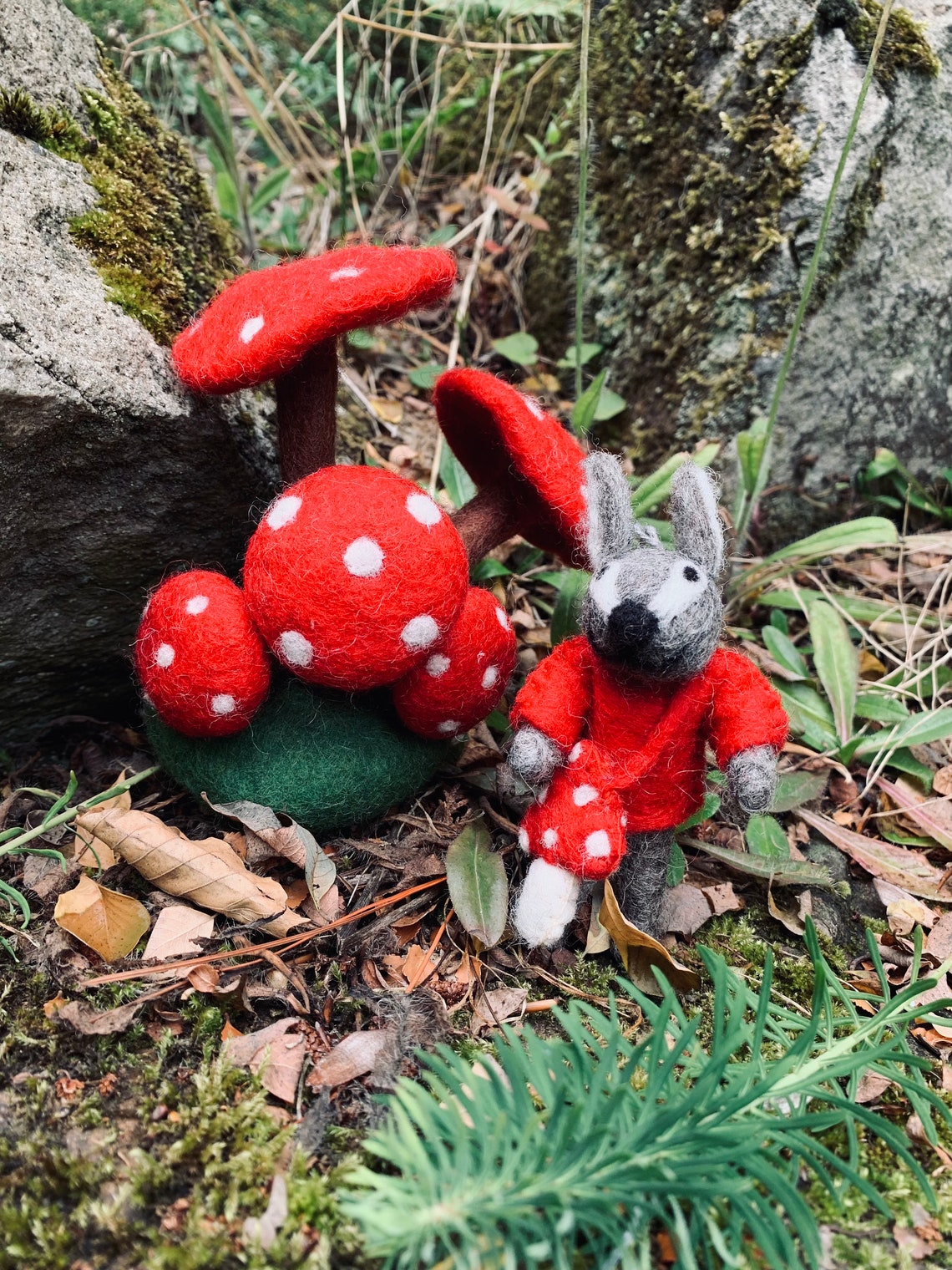 Woodland Toadstool Stump - Needle Felt - Autumnal - Handmade ...