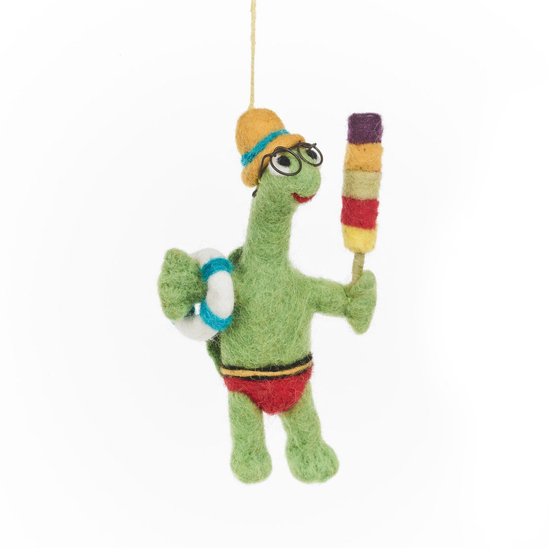 Shellbert the Tortoise - Hanging Decoration - Needle Felt - Sustainable ...