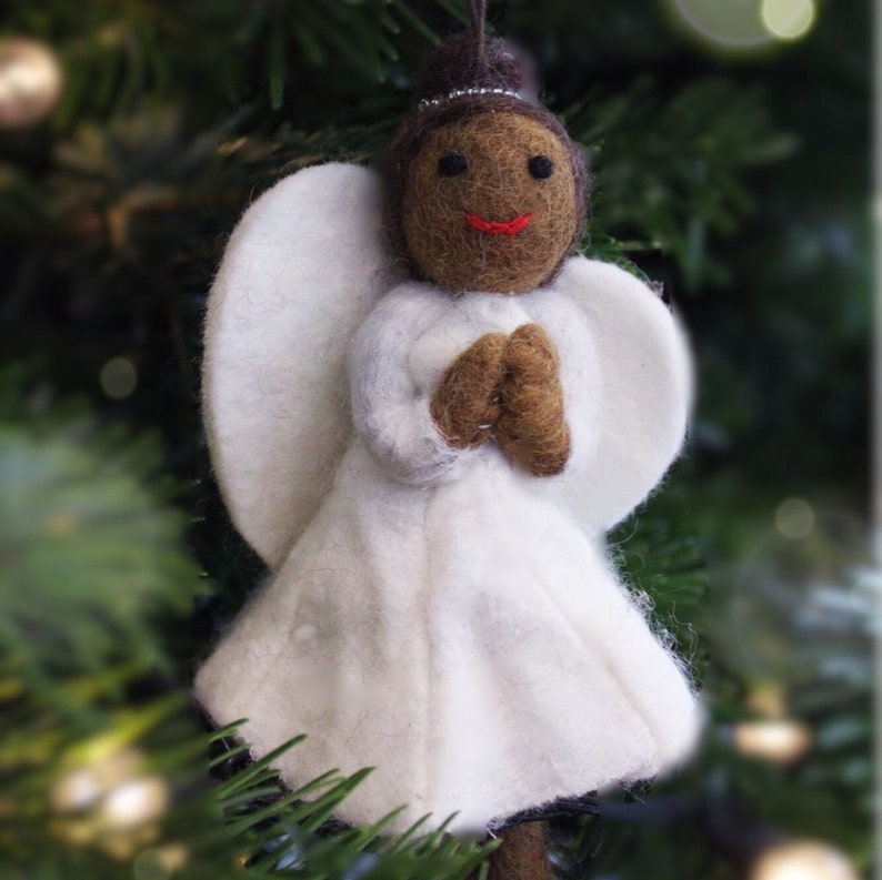 Black Christmas Angel - Christmas Decoration - Handmade - Fair Trade ...
