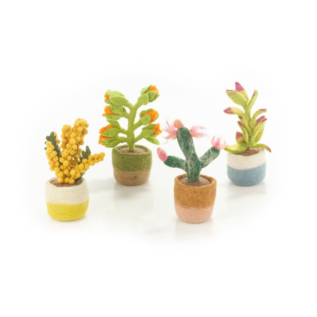 Happy Houseplants - Artificial Plant - Felt Plant - Felt Cactus - Fake ...