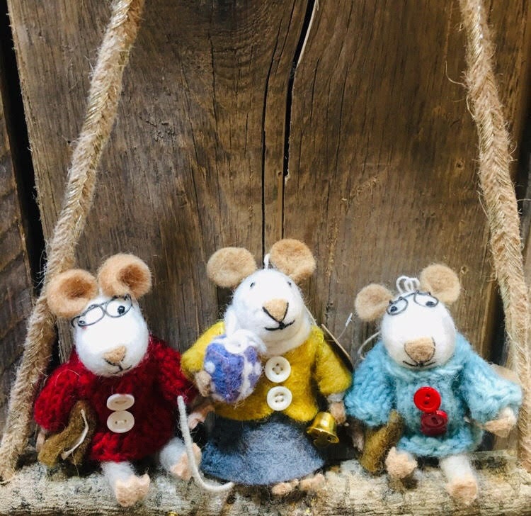 Hanging Agnes Mouse Woodland Needle Felt Felt Mice - Etsy