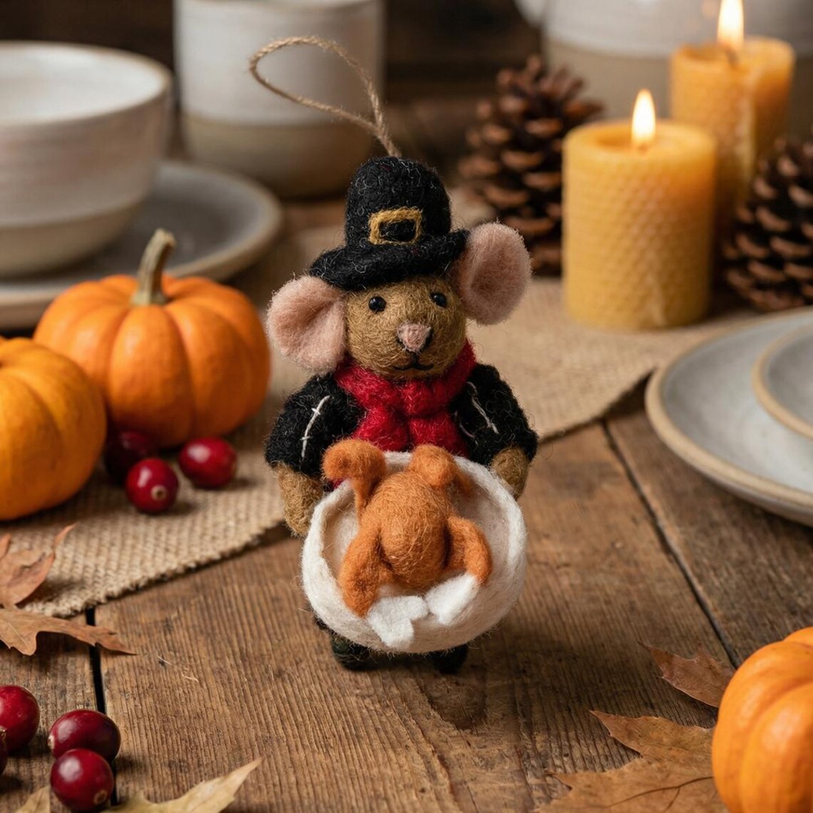Percy Pilgrim Mouse - Thanksgiving - Handmade - Fall - Autumnal ...
