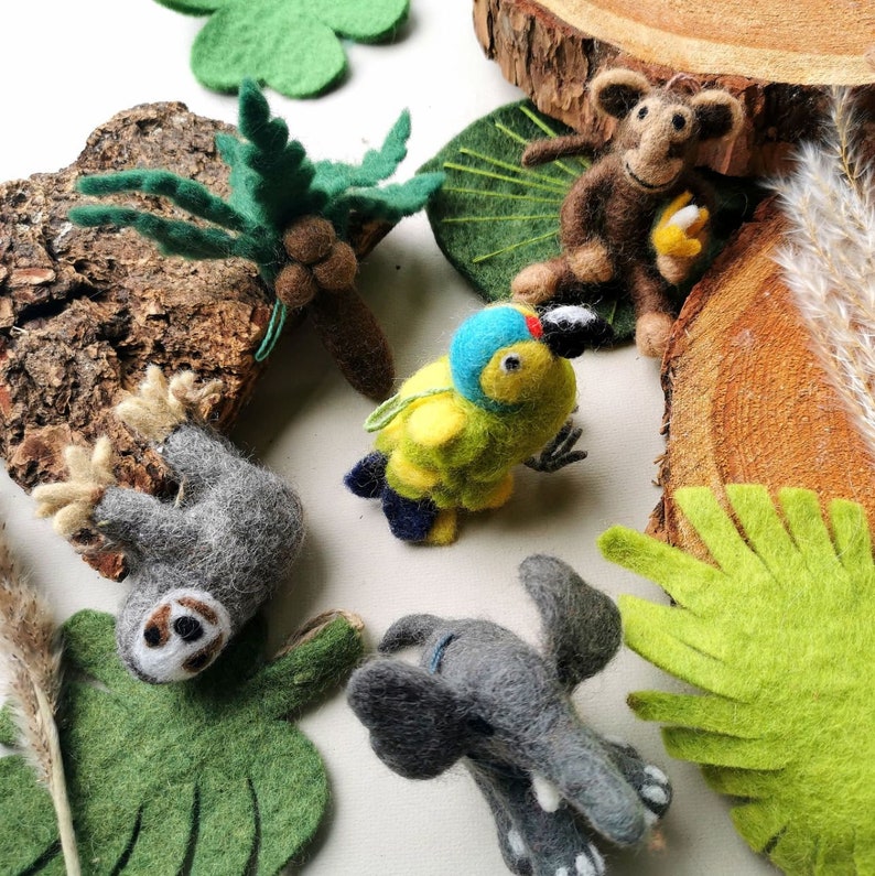 Hanging Paradise Palm Tree Needle Felted Fair Trade Wool | Etsy