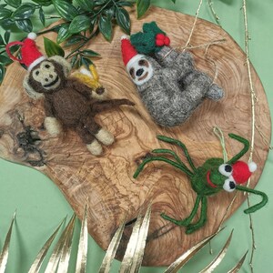 Christmas Sloth Decoration - Festive Sloth - Hanging Decoration - Fair ...