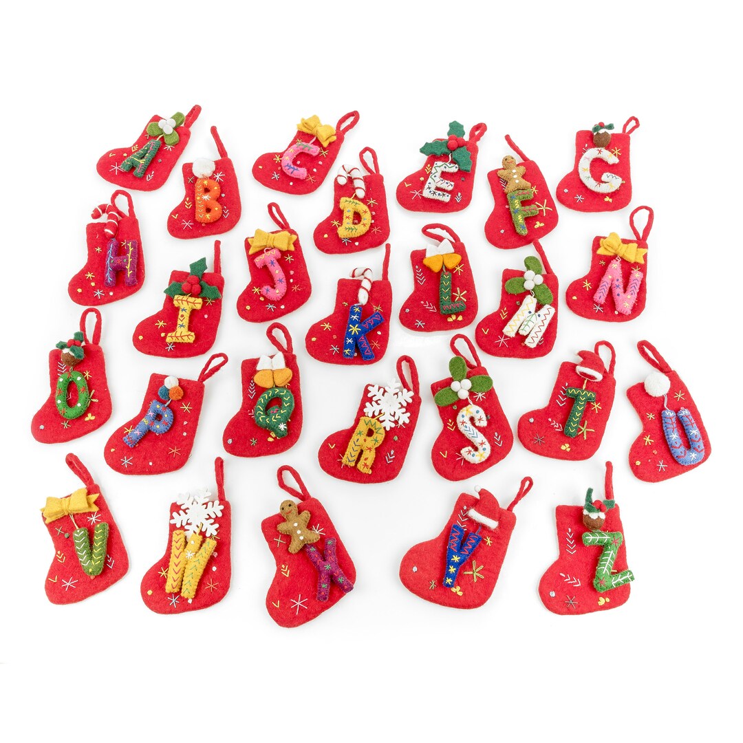 Mini Alphabet Stockings - Handmade - Christmas - Fairtrade ...