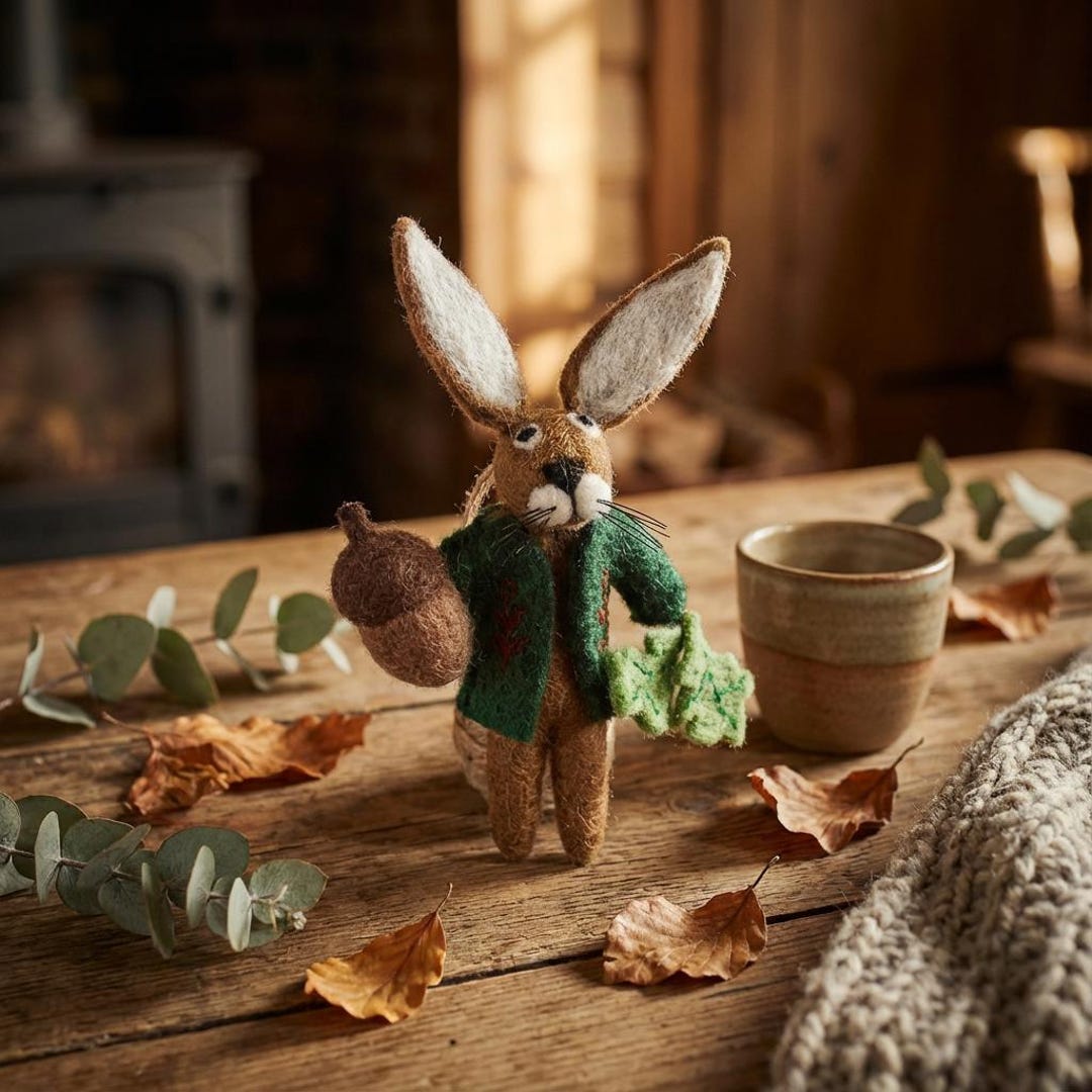 Cedric the Hare - Hanging Decoration - Woodland - Needle Felting ...