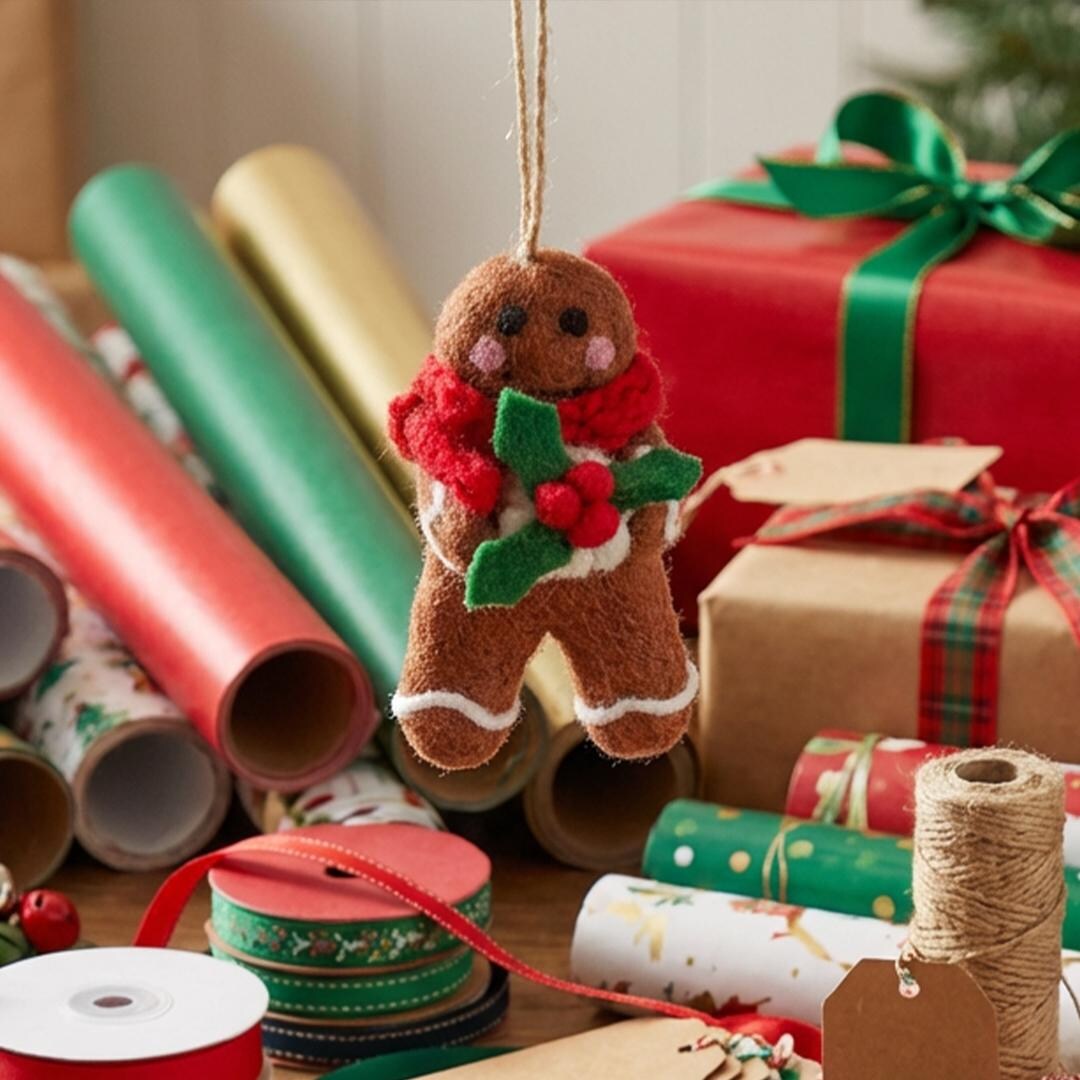 Gingy the Gingerbread Man Christmas Handmade Felt Hanging Decoration - Etsy