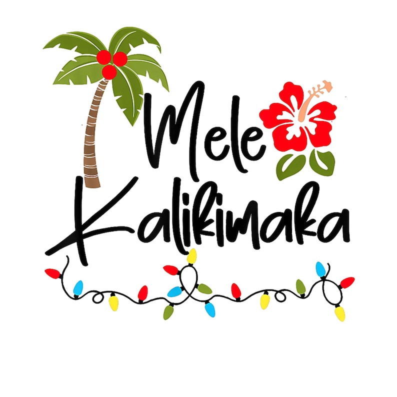 Mele Kalikimaka Tropical Christmas Hawaiian Xmas Digital PNG - Etsy