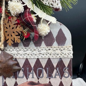 Handmade St. Nicholas/santa Cutting Board Wall Decor/leaner Decor ...