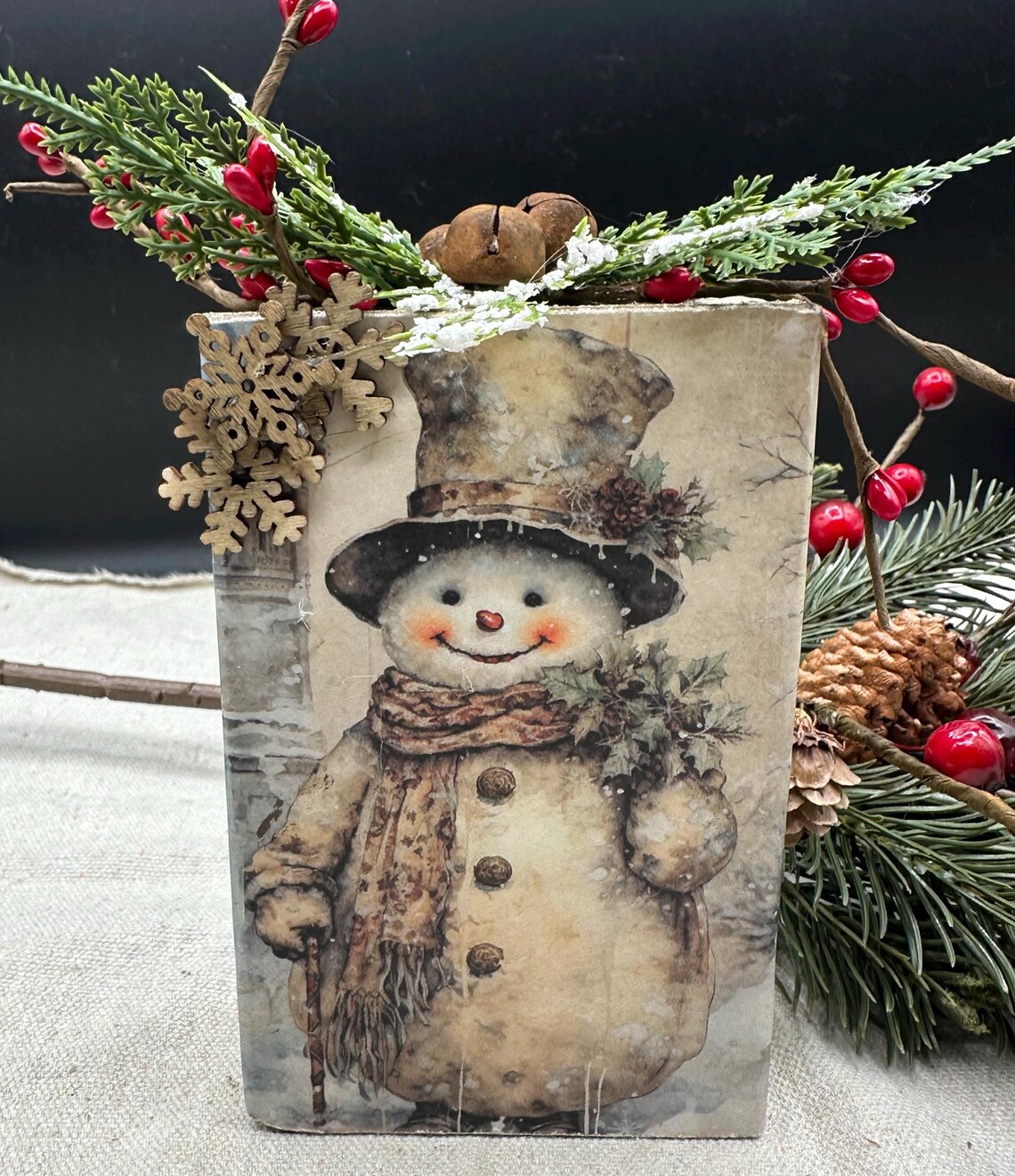 Handmade 2x4 Rustic Farmhouse Snowman Shelf Sitter - Etsy