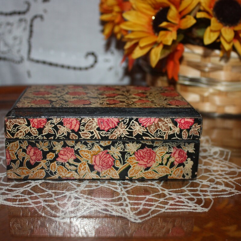 Painted Wood Box - Etsy