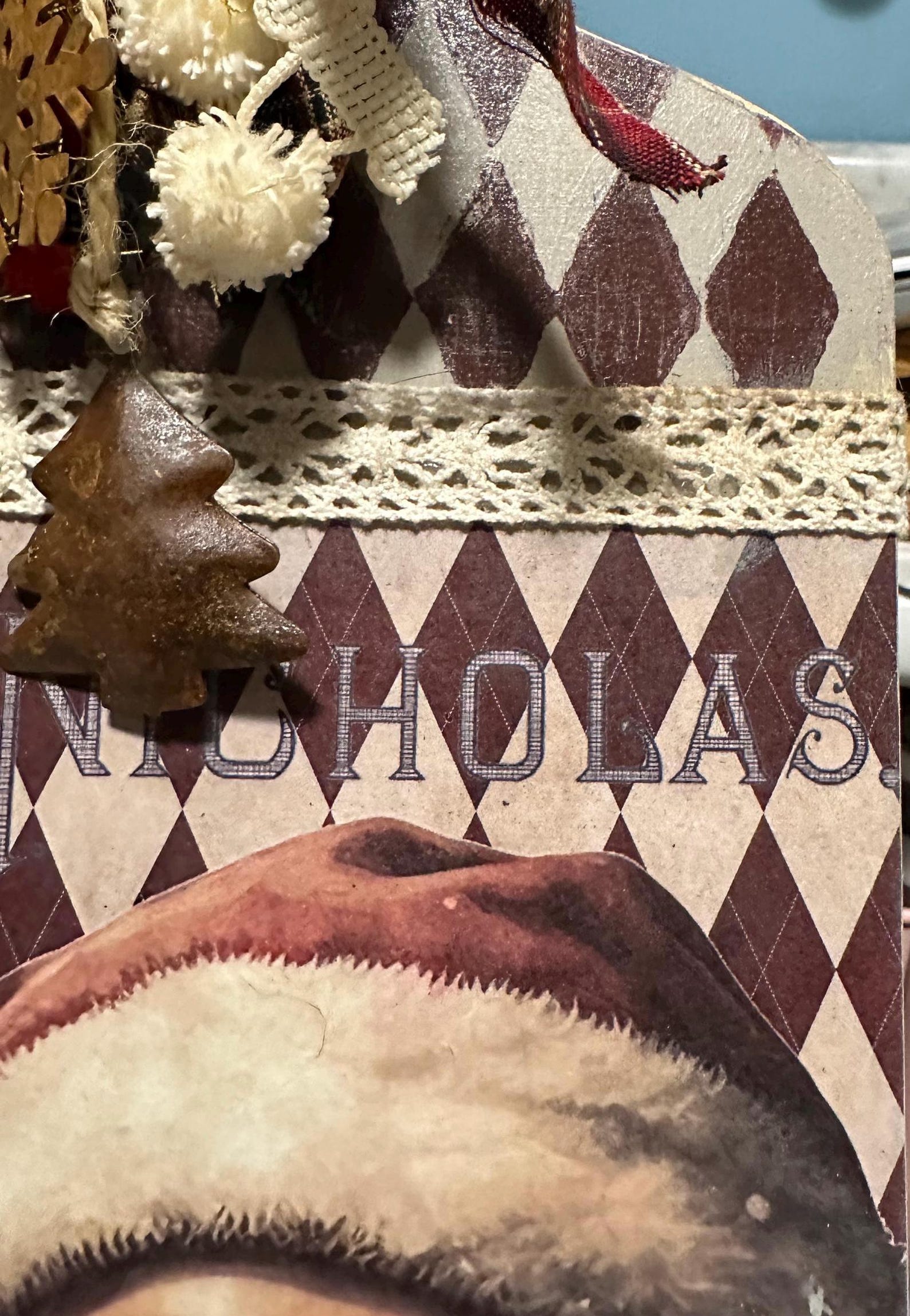 Handmade St. Nicholas/santa Cutting Board Wall Decor/leaner Decor ...
