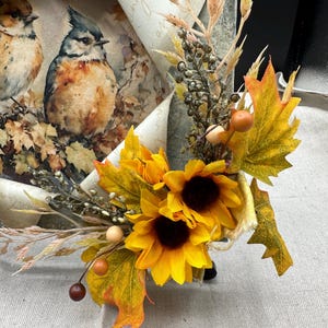 Handmade Fall Birds Burst Canvas Shelf Sitter/leaner. - Etsy