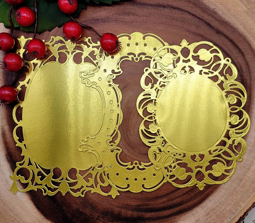3pc Elegant Gold Foil Concentric Dies Cuts - Etsy