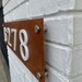 Highland Rust House Numbers Modern House Numbers Sign Steel - Etsy
