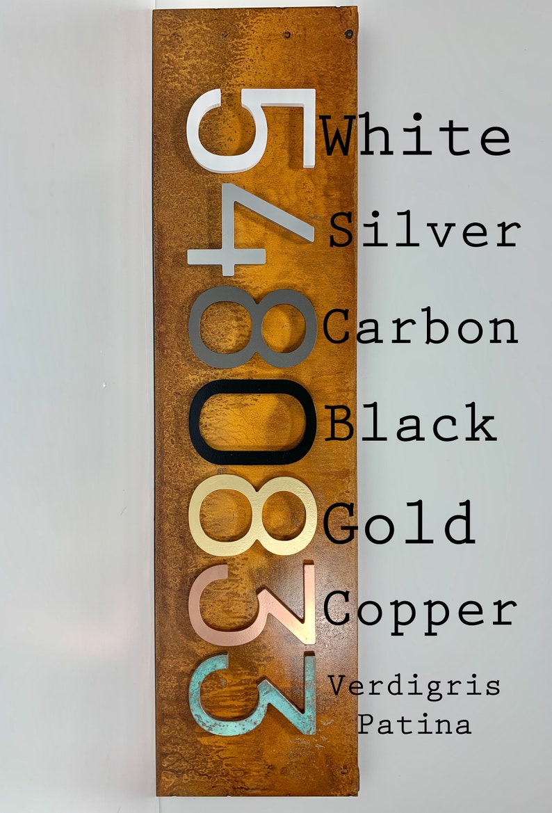 Coronado Rust House Numbers Modern House Numbers Sign Steel - Etsy