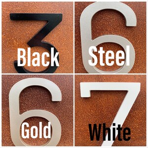 Highland Rust House Numbers, Modern House Numbers Sign, Steel Address ...