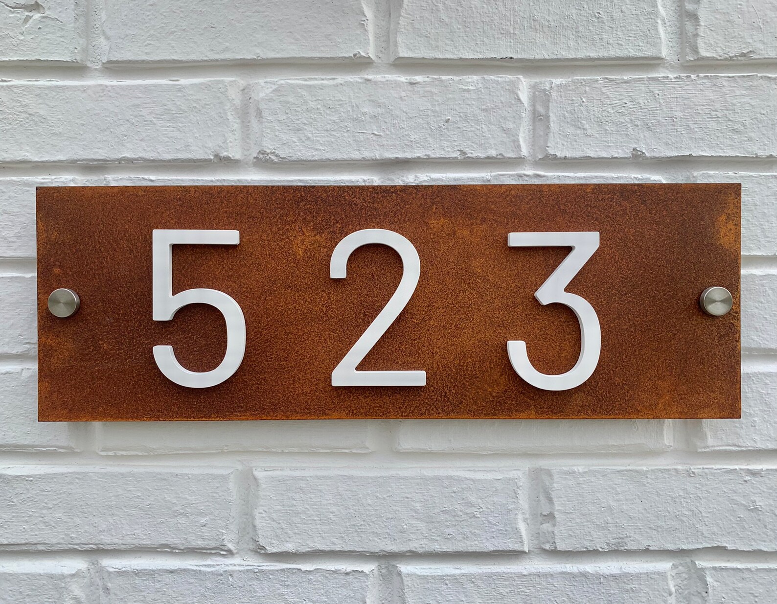 Lodo Rust House Numbers Modern House Numbers Sign Steel - Etsy