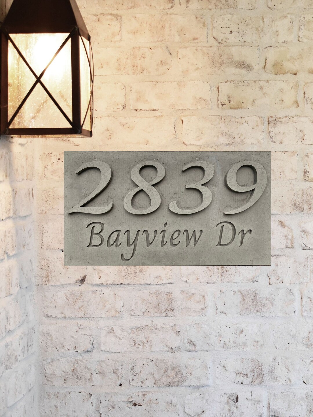 Modern Concrete House Numbers Street Name.address - Etsy