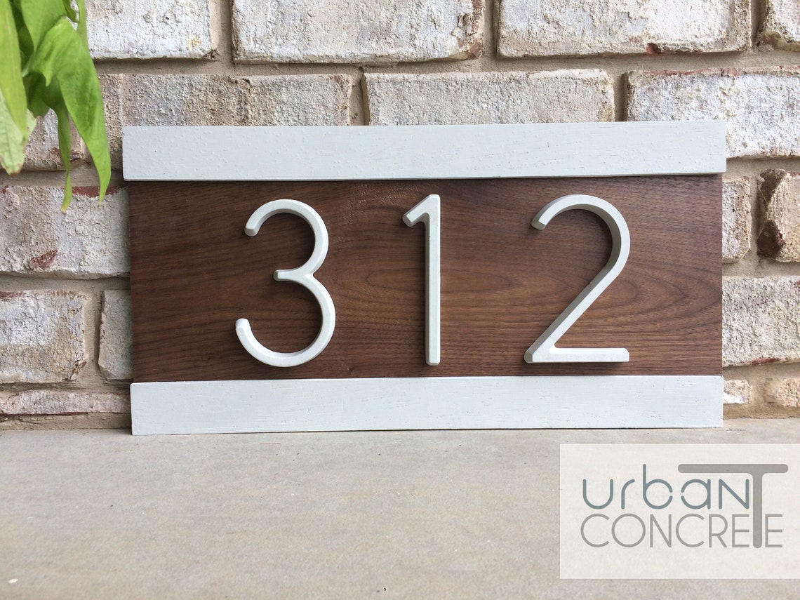 Modern House Numbershouse Numbers Signaddress Plaque Custom - Etsy