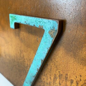 Coronado Rust House Numbers, Modern House Numbers Sign, Steel Address ...