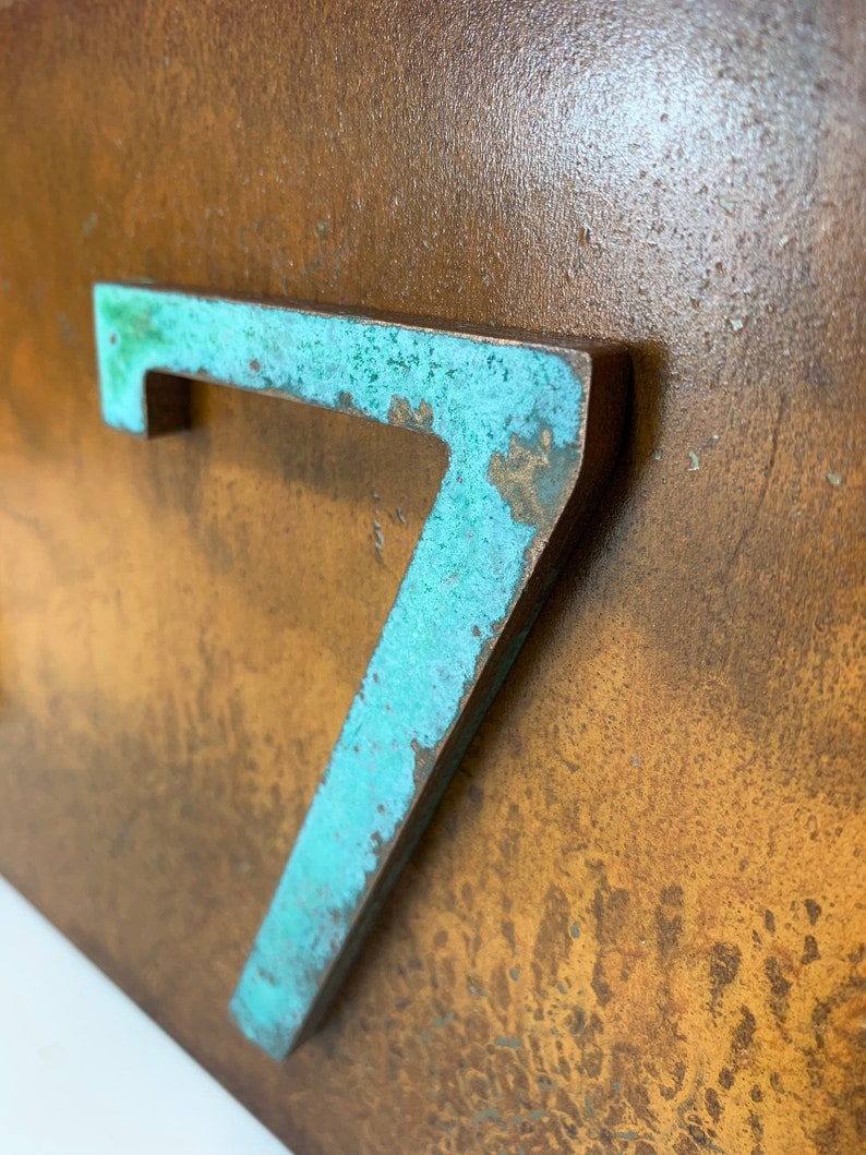Coronado Rust House Numbers Modern House Numbers Sign Steel - Etsy