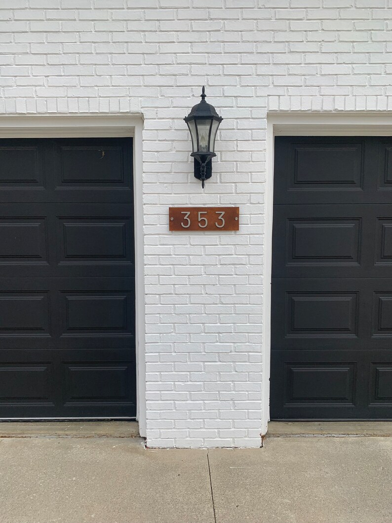 Lodo Rust House Numbers Modern House Numbers Sign Steel - Etsy