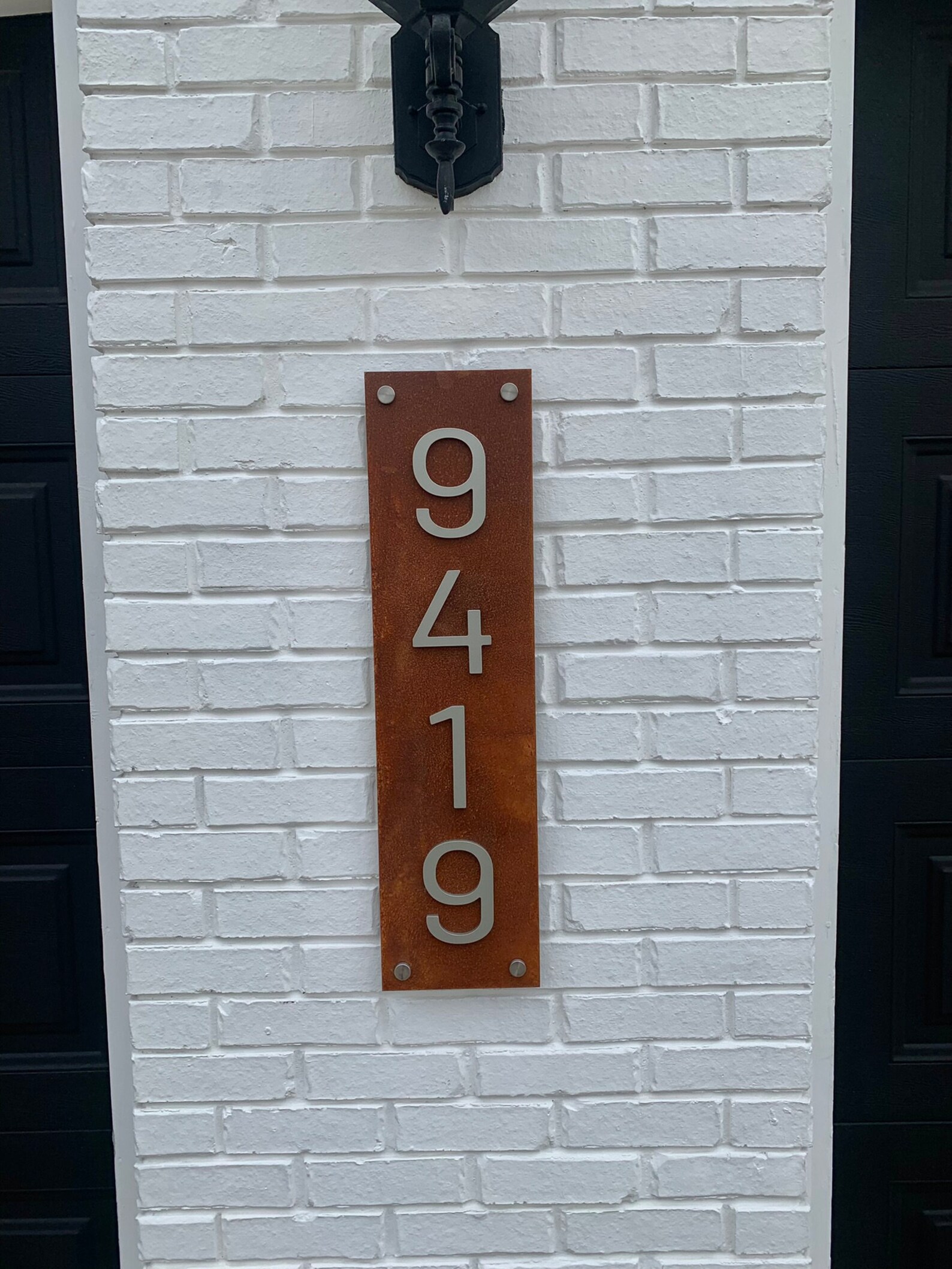 Highland Rust House Numbers Modern House Numbers Sign Steel - Etsy