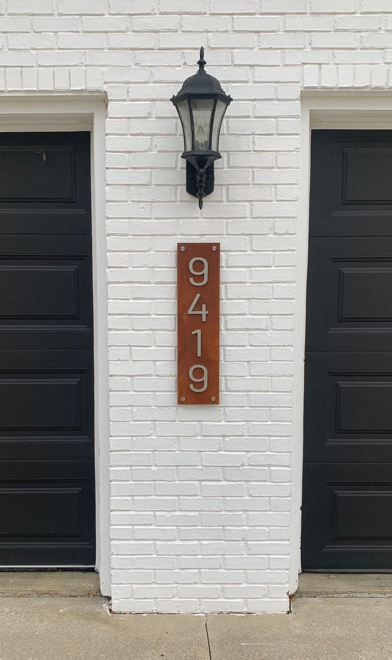 Highland Rust House Numbers Modern House Numbers Sign Steel - Etsy