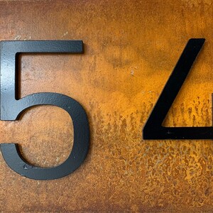 Morrison Rust House Numbers Modern House Numbers Sign Steel - Etsy