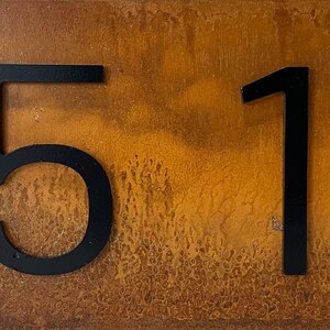 Morrison Rust House Numbers Modern House Numbers Sign Steel - Etsy