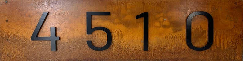 Morrison Rust House Numbers Modern House Numbers Sign Steel - Etsy