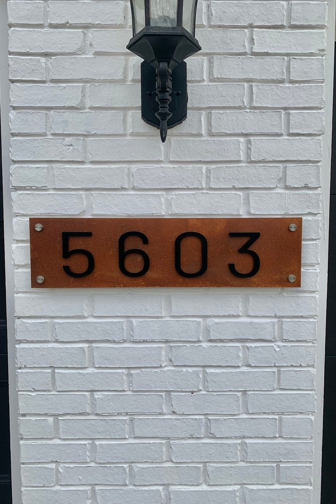 Highland Rust House Numbers, Modern House Numbers Sign, Steel Address ...