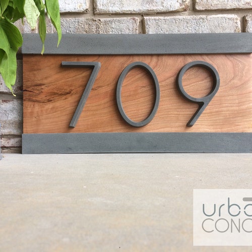 Modern House Numbers Custom Made - Etsy