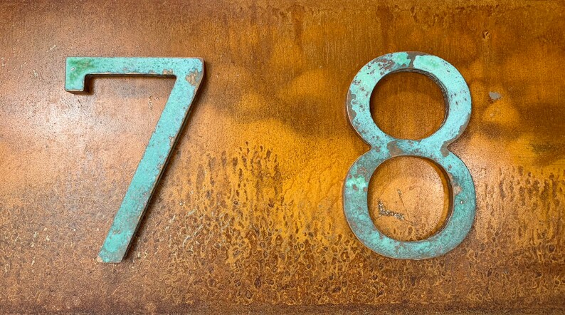 Coronado Rust House Numbers Modern House Numbers Sign Steel - Etsy