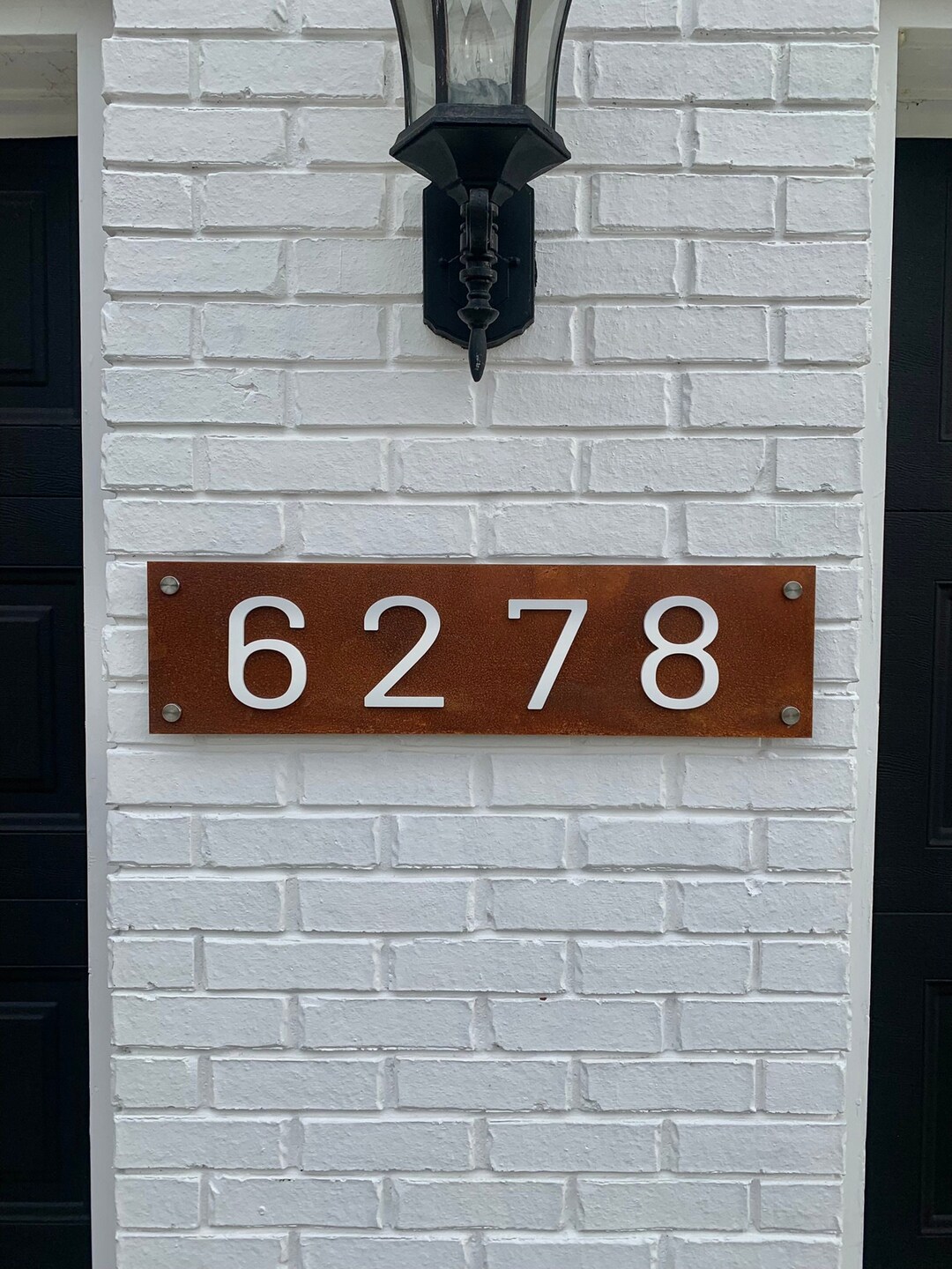 Highland Rust House Numbers Modern House Numbers Sign Steel - Etsy