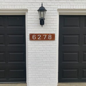 Highland Rust House Numbers, Modern House Numbers Sign, Steel Address ...