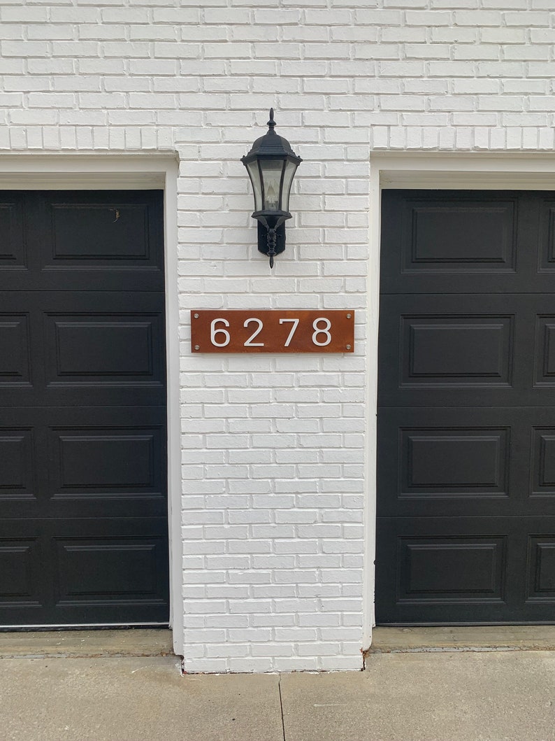 Highland Rust House Numbers Modern House Numbers Sign Steel - Etsy