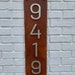 Highland Rust House Numbers Modern House Numbers Sign Steel - Etsy