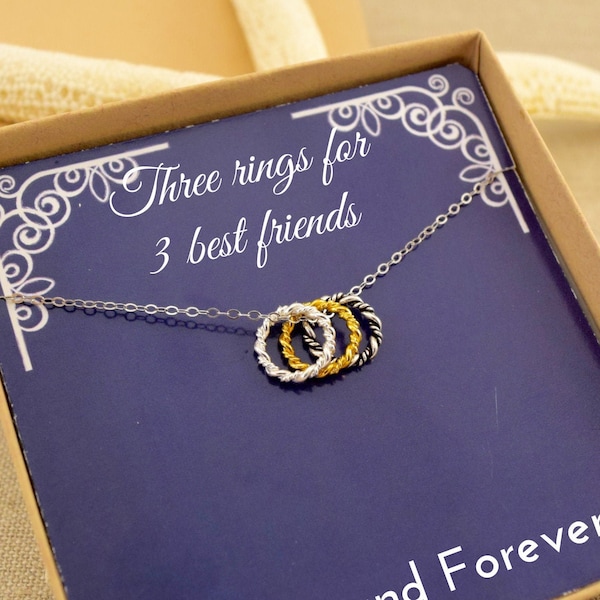 3 Best Friend Necklace - Etsy